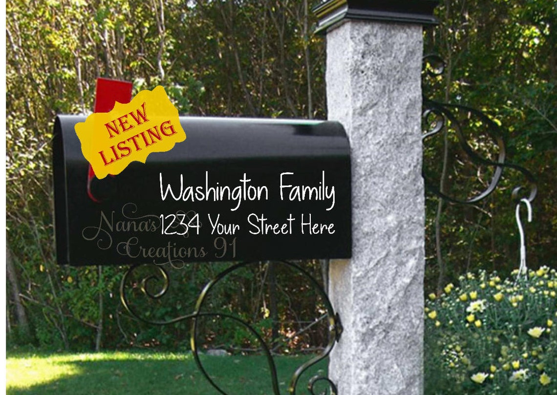 Personalized Mailbox-name Mailbox Decals-street Address - Etsy