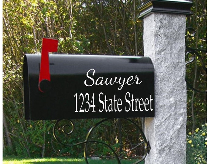 Mailbox Decal 4 Custom Personalized Vinyl Mailbox Decal SET OF 2 16 ...