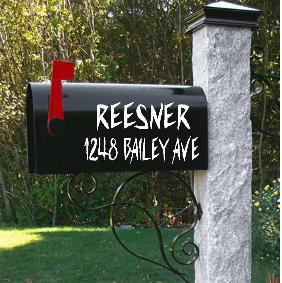 Mailbox Address, Mailbox Decal, Mailbox Numbers, Mailbox Vinyl Decals ...