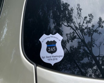 Police Memorial Car Decal - Etsy