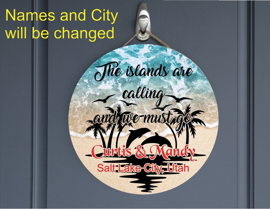 Personalized Cruise Door Sign: Island Theme MDF Decor - Etsy