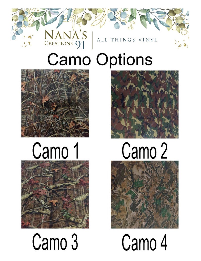 Custom Camo Yeti Decal, Camo Vinyl Decal, Camo Monogram Decal, Custom ...