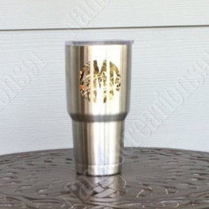 Custom Camo Yeti Decal, Camo Vinyl Decal, Camo Monogram Decal, Custom ...