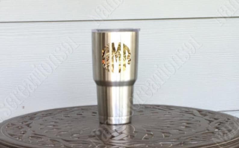 Custom Camo Yeti Decal Camo Vinyl Decal Camo Monogram Decal | Etsy