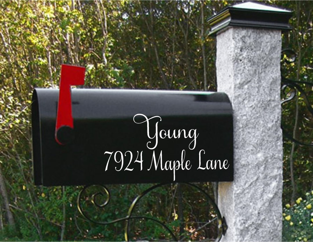 Custom Vinyl Mailbox Decals, Mailbox Numbers, Mailbox Decals, Mailbox ...