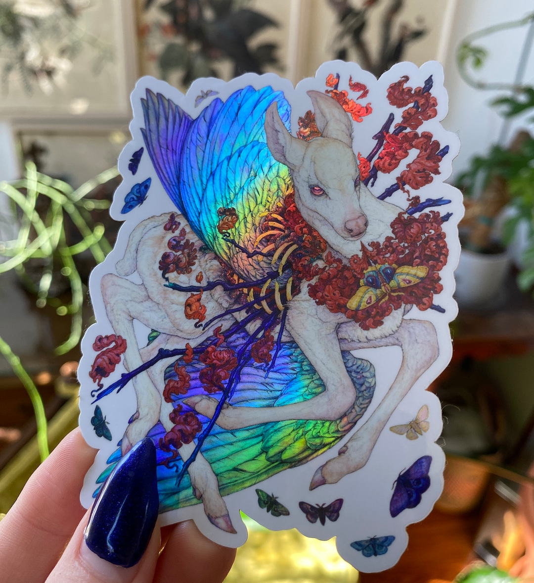 Breathing Fire: Holographic Sticker - Etsy