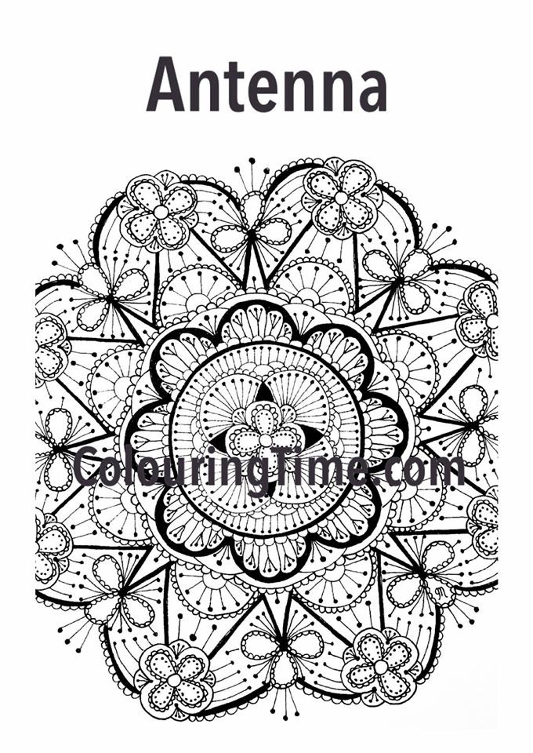 Antenna Hand Drawn Colouring PDF Printable - Etsy