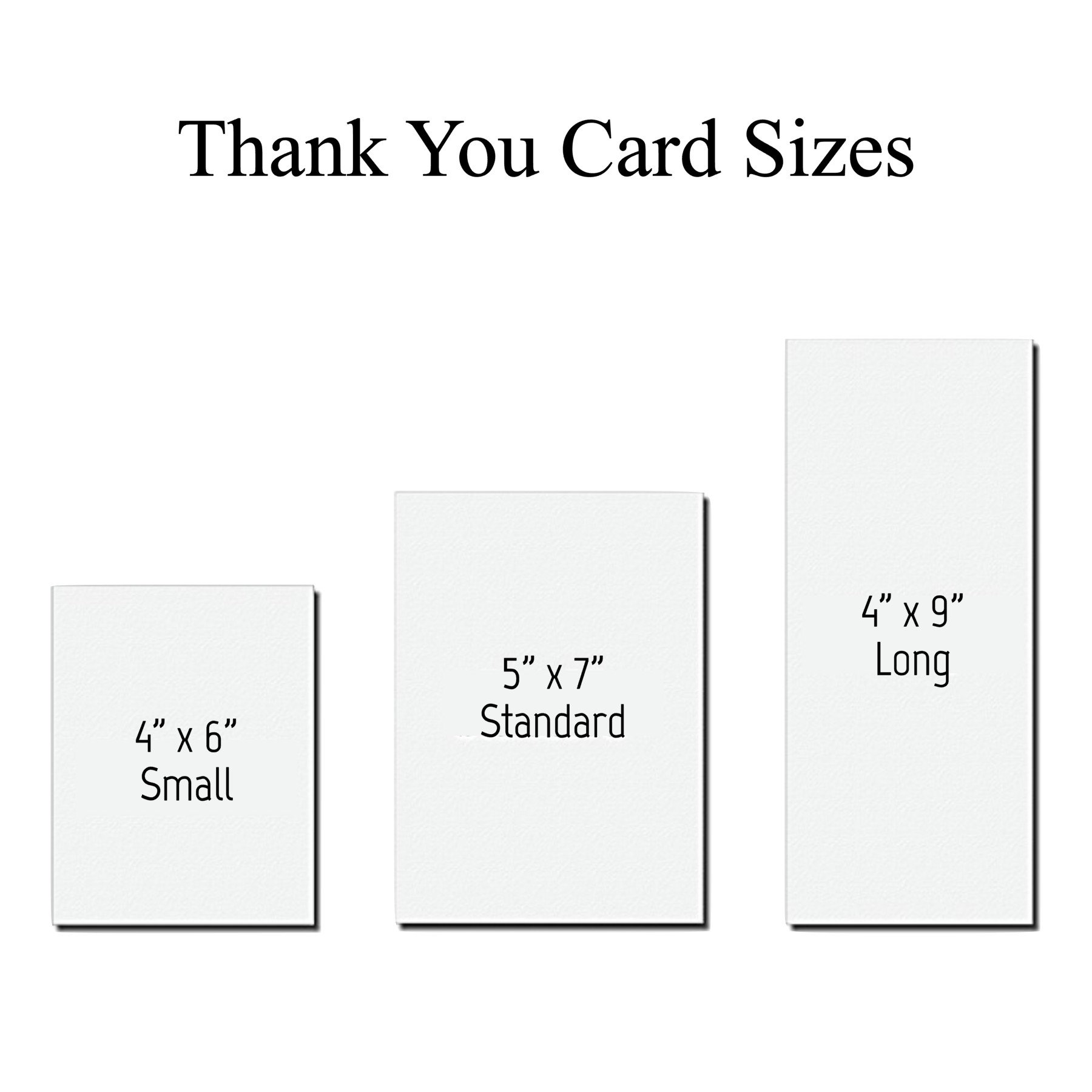 Standard wedding thank you card size | Honestweddingadvice.com