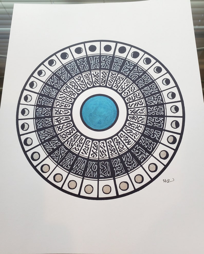 Moon Phases Diagram, Lunar Calendar, Magic Symbols, Magic Circle, UFO ...