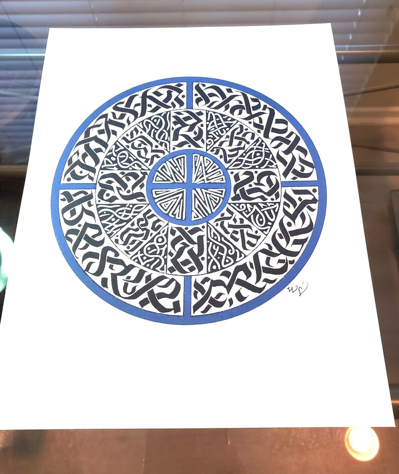 Blue Magik Circle, Carl Jung Art, Red Book Art, Original Magic Circle ...