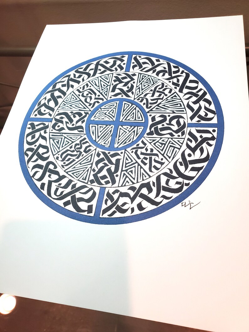 Blue Magik Circle Carl Jung Art Red Book Art Original Magic - Etsy