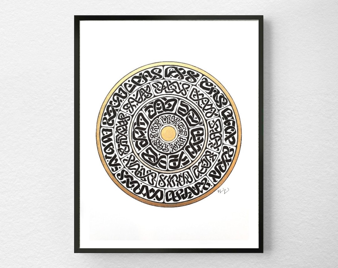 Mystery Gold Disk, Original Magic Circle, Esoteric Mandala, Zodiac ...