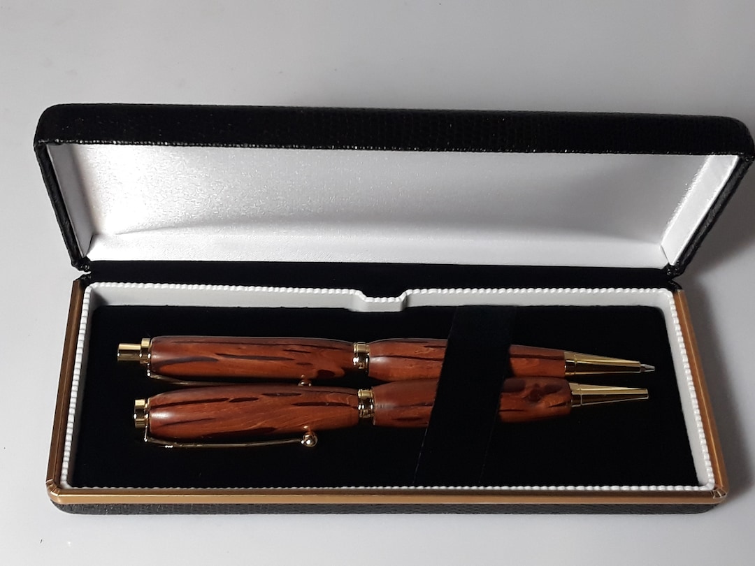 Unique Wood Pen and Pencil Set: A Boxed Set for Fifth Anniversary Gift ...