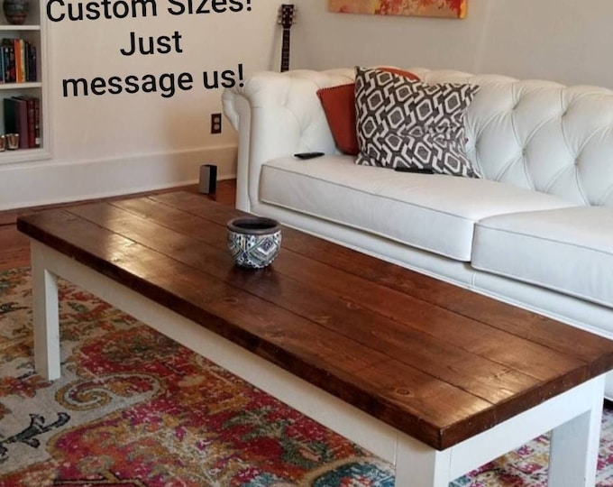 Farmhouse Coffee Table, Farmhouse Style Coffee Table, Farmhouse Bench ...