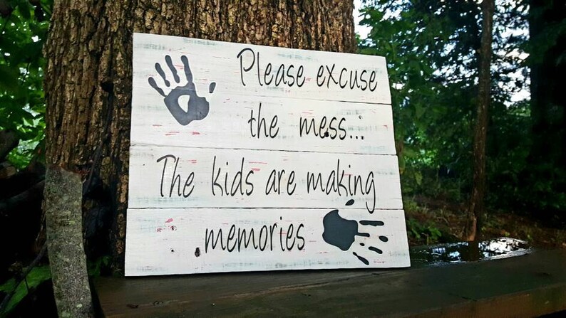 Please Excuse the Mess Sign Pallet Sign Making a Mess Sign | Etsy