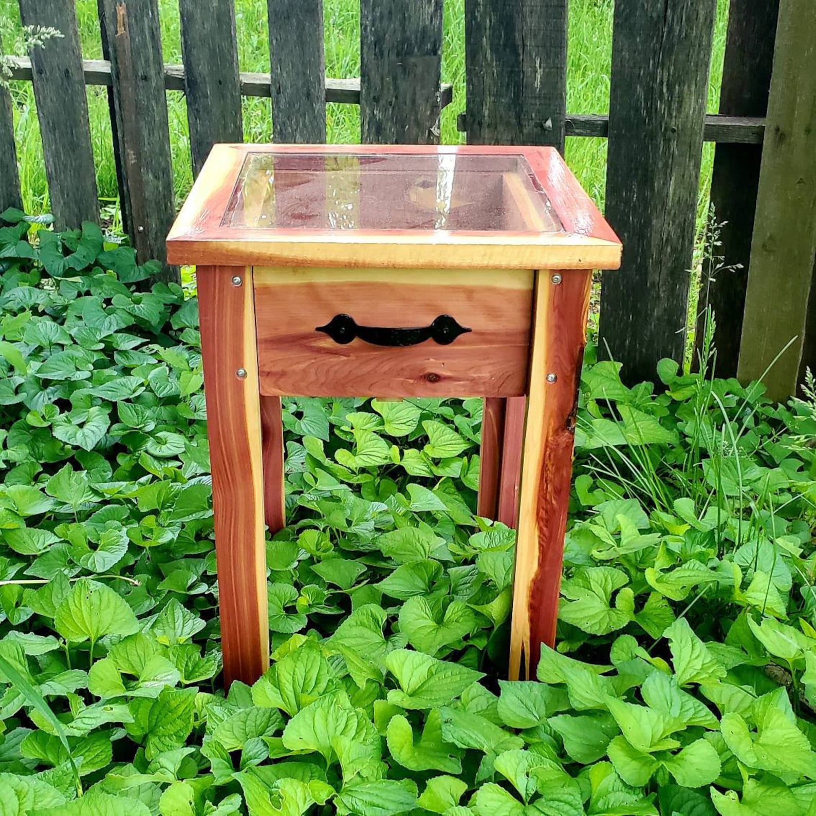 Cedar Nightstand Eastern Red Cedar Bedside Table Cedar End | Etsy