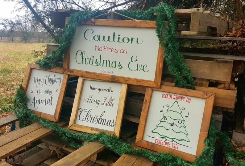 Funny Farmhouse Christmas Sign Funny Christmas Sign Santa - Etsy