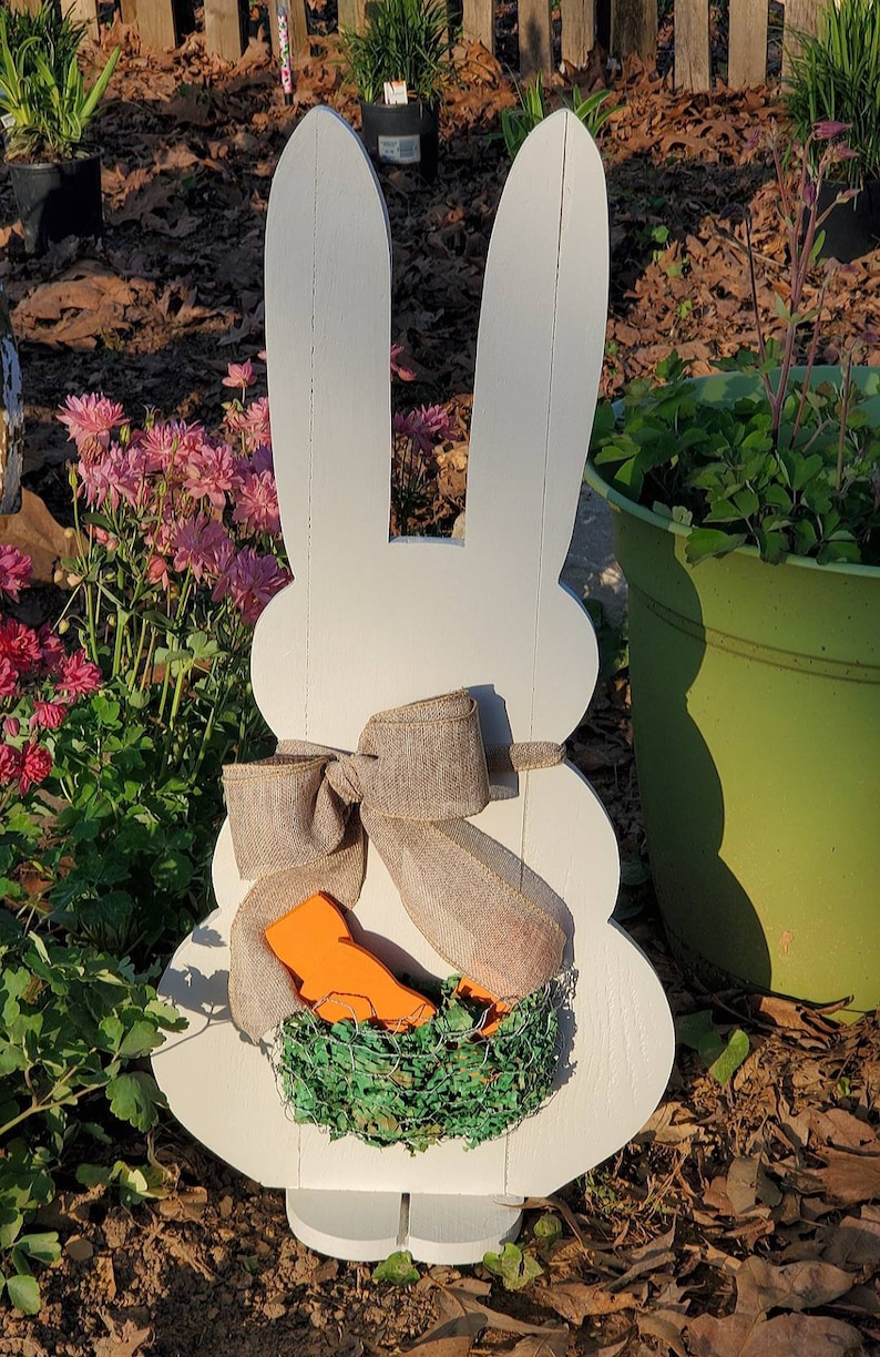 Easter Bunny Yard Art Outdoor Easter Bunny Decor | Etsy