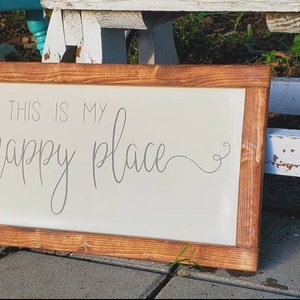 This is My Happy Place Sign, Indoor Happy Place Sign, Reading Nook ...