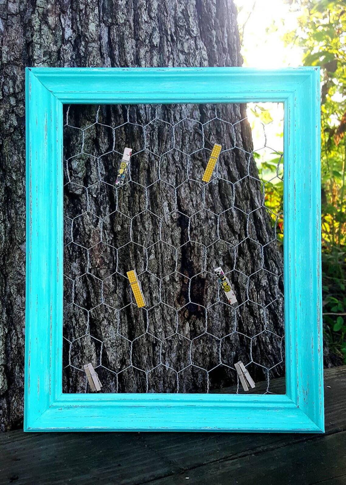 Distressed Chicken Wire Frame, Chicken Wire Picture Frame, Rustic ...
