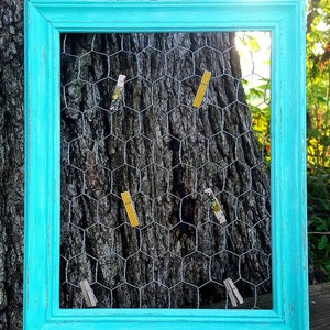 Distressed Chicken Wire Frame, Chicken Wire Picture Frame, Rustic ...