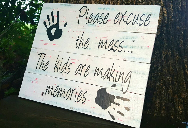 Please Excuse the Mess Sign Pallet Sign Making a Mess Sign | Etsy