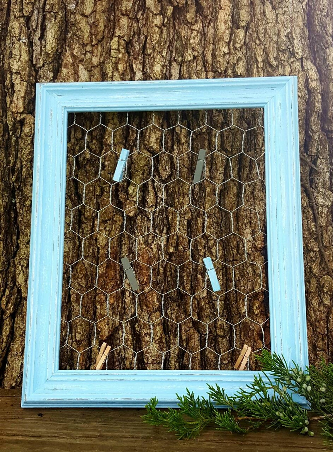 Farmhouse Baby Decor, Chicken Wire Frame, Nursery Decor, Distressed ...