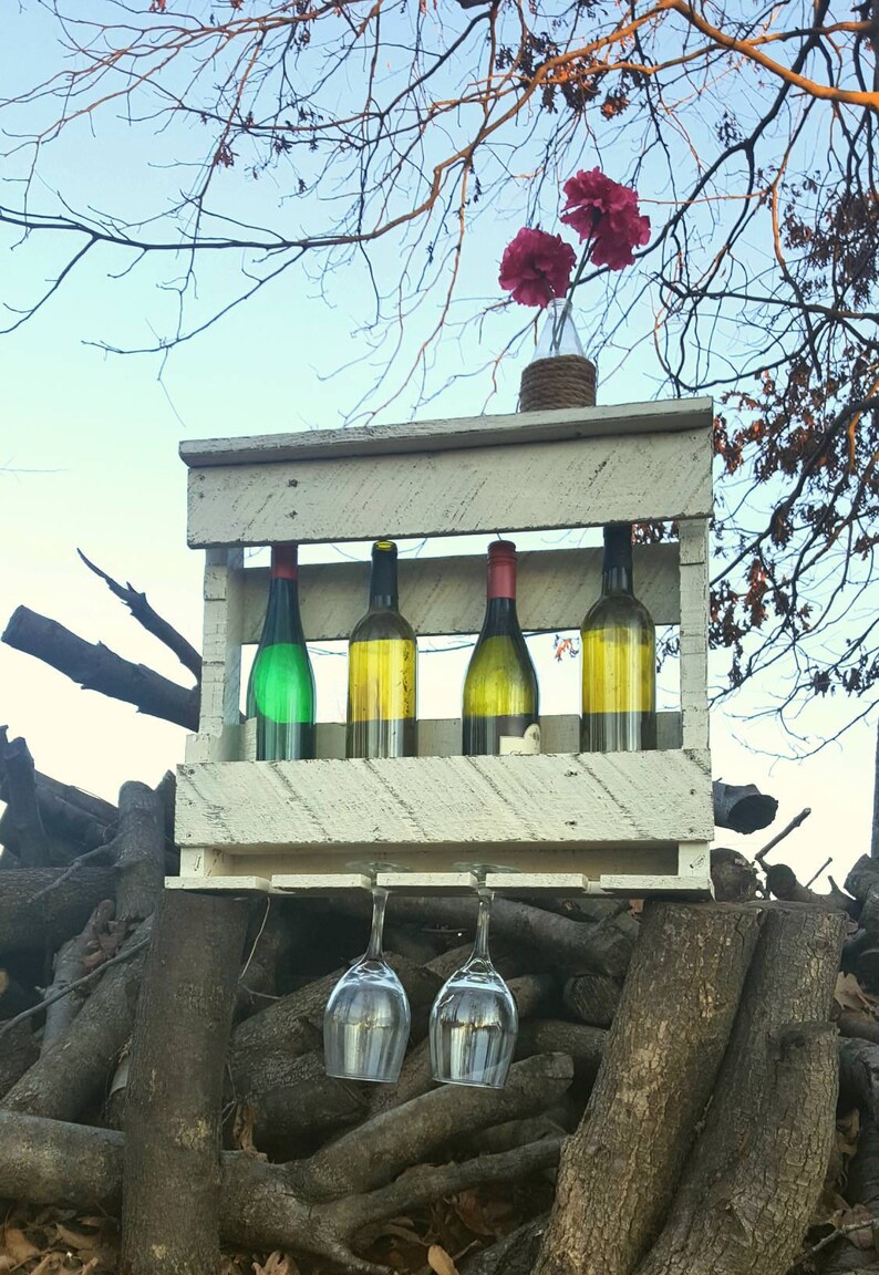 Wall Mounted Wine Rack Farmhouse Wine Rack Shabby Chic Wine - Etsy