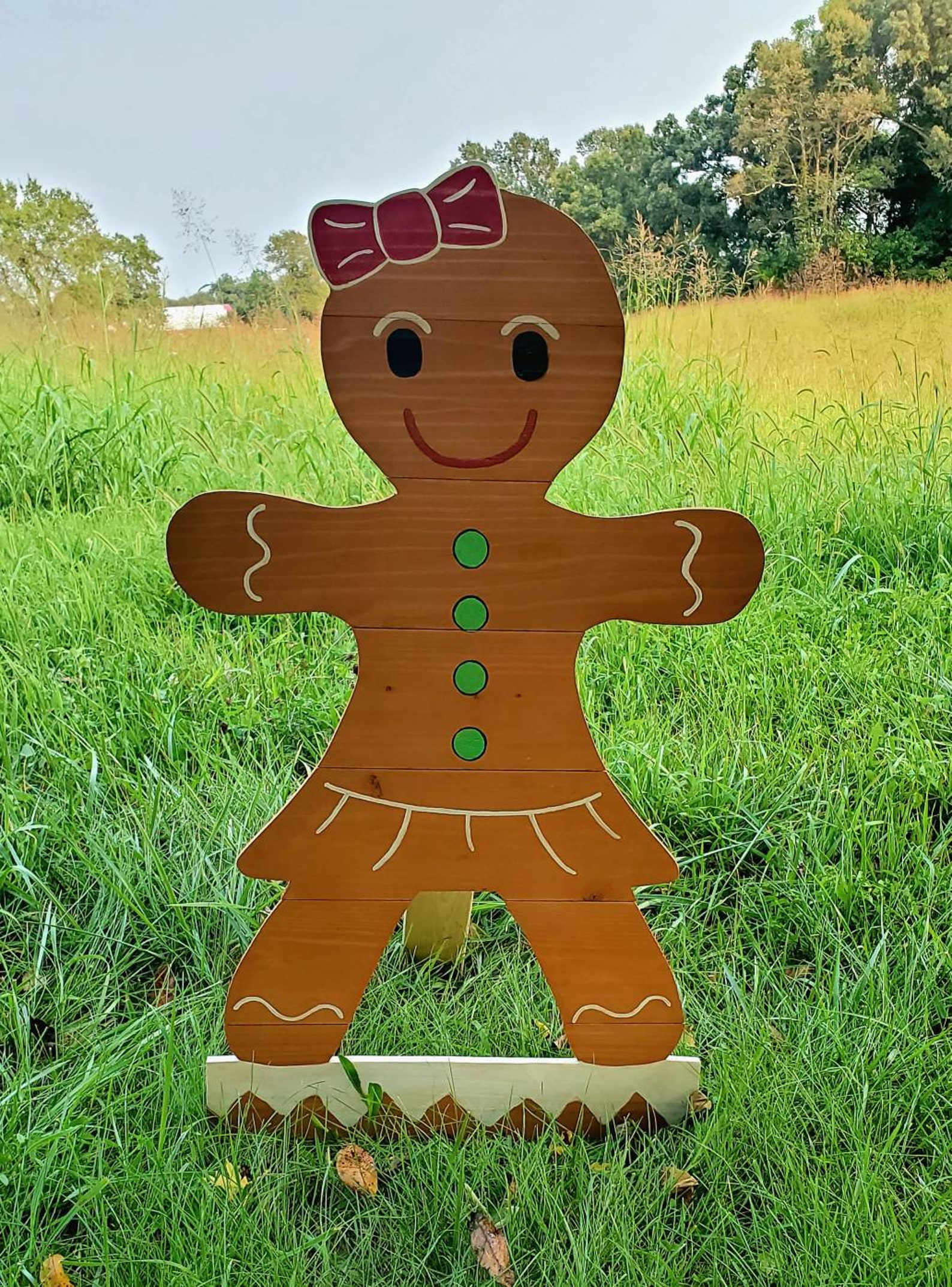 3 Foot Gingerbread Yard Decor, Gingerbread Man, Gingerbread Woman ...