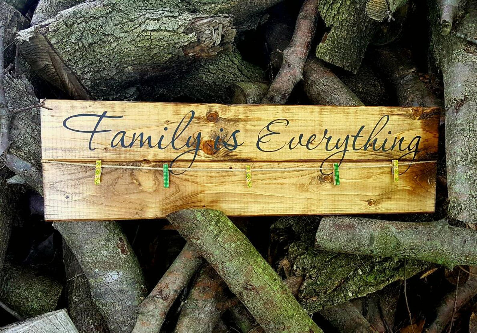 Clothes Pin Photo Collage Picture Collage Family is - Etsy
