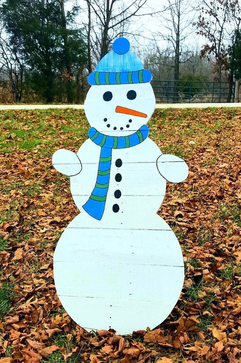 Large Pallet Snowman Pallet Snowman Christmas Decor Outdoor - Etsy