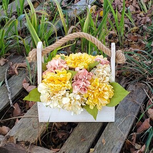 Vintage Style Wood Caddy, Wooden Boho Utensil Carrier, Farmhouse Decor ...