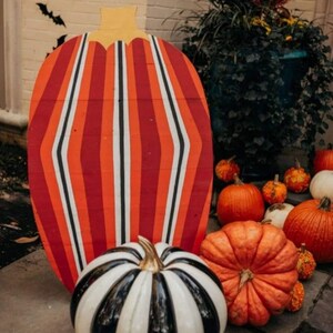 Giant 3 Foot Wood Pumpkins, Large Halloween Yard Decor, Halloween Yard ...