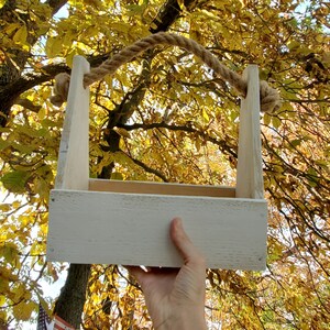 Vintage Style Wood Caddy, Wooden Boho Utensil Carrier, Farmhouse Decor ...