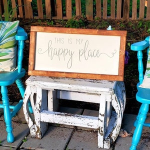 This is My Happy Place Sign, Indoor Happy Place Sign, Reading Nook ...