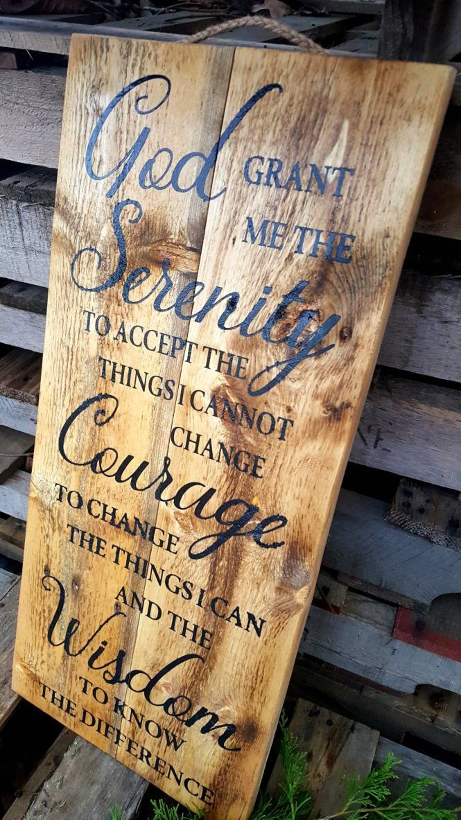 Serenity Prayer Sign, Serenity Pallet Sign, God Grant Me the Serenity ...