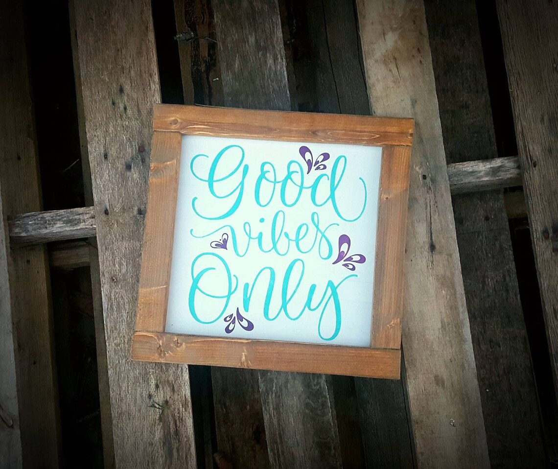 Good Vibes Only Sign Boho Good Vibes Only Sign Hippy Good - Etsy