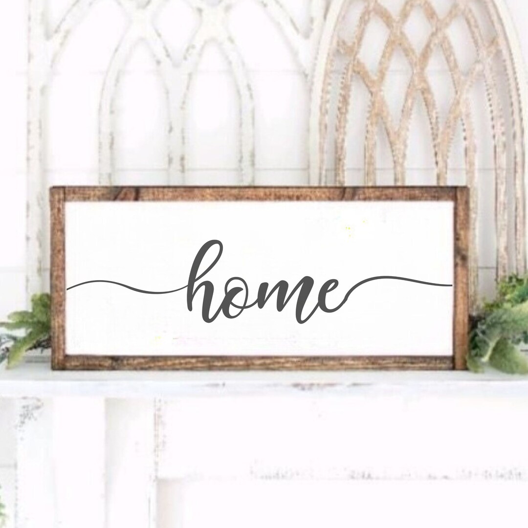 Farmhouse Home Sign, Home Sign, Farmhouse Wall Decor, Wood Signs ...