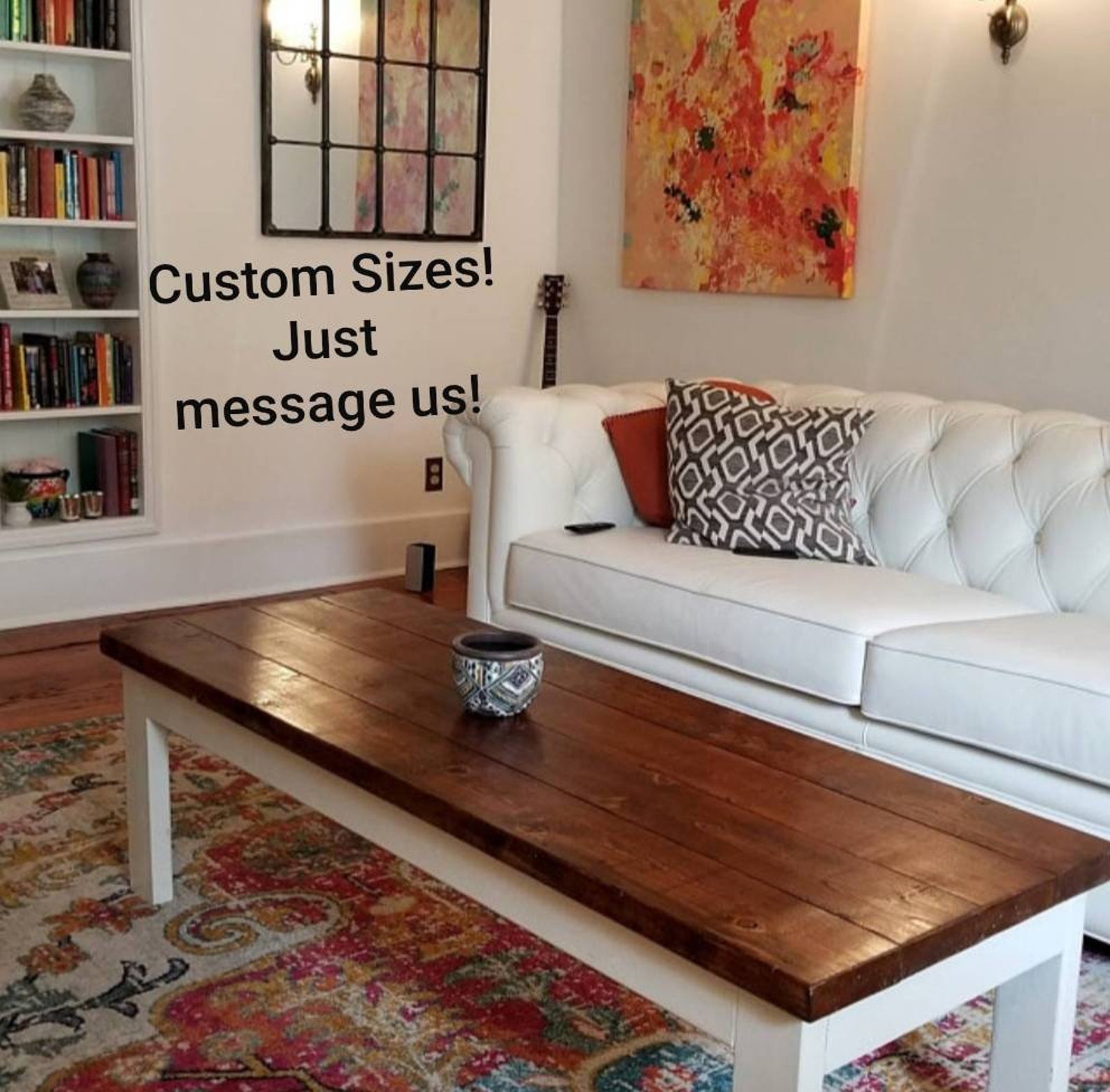 Farmhouse Coffee Table Farmhouse Style Coffee Table | Etsy