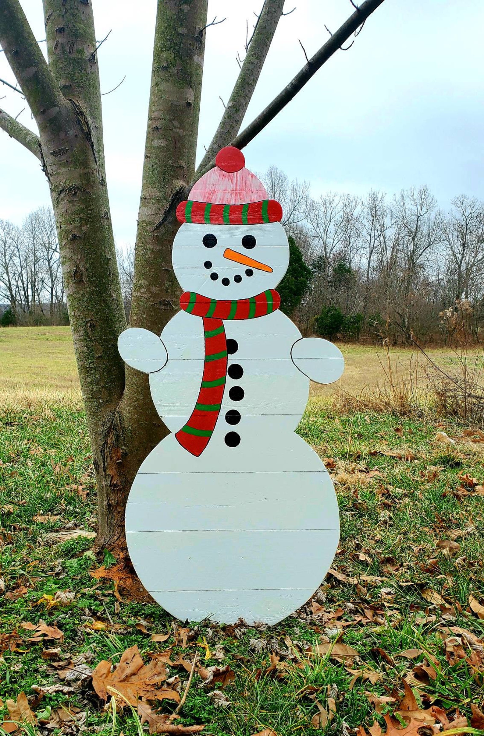 Large Pallet Snowman, Pallet Snowman, Christmas Decor, Outdoor Winter ...