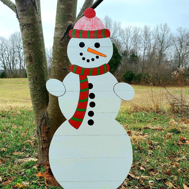 Pallet Snowman - Etsy