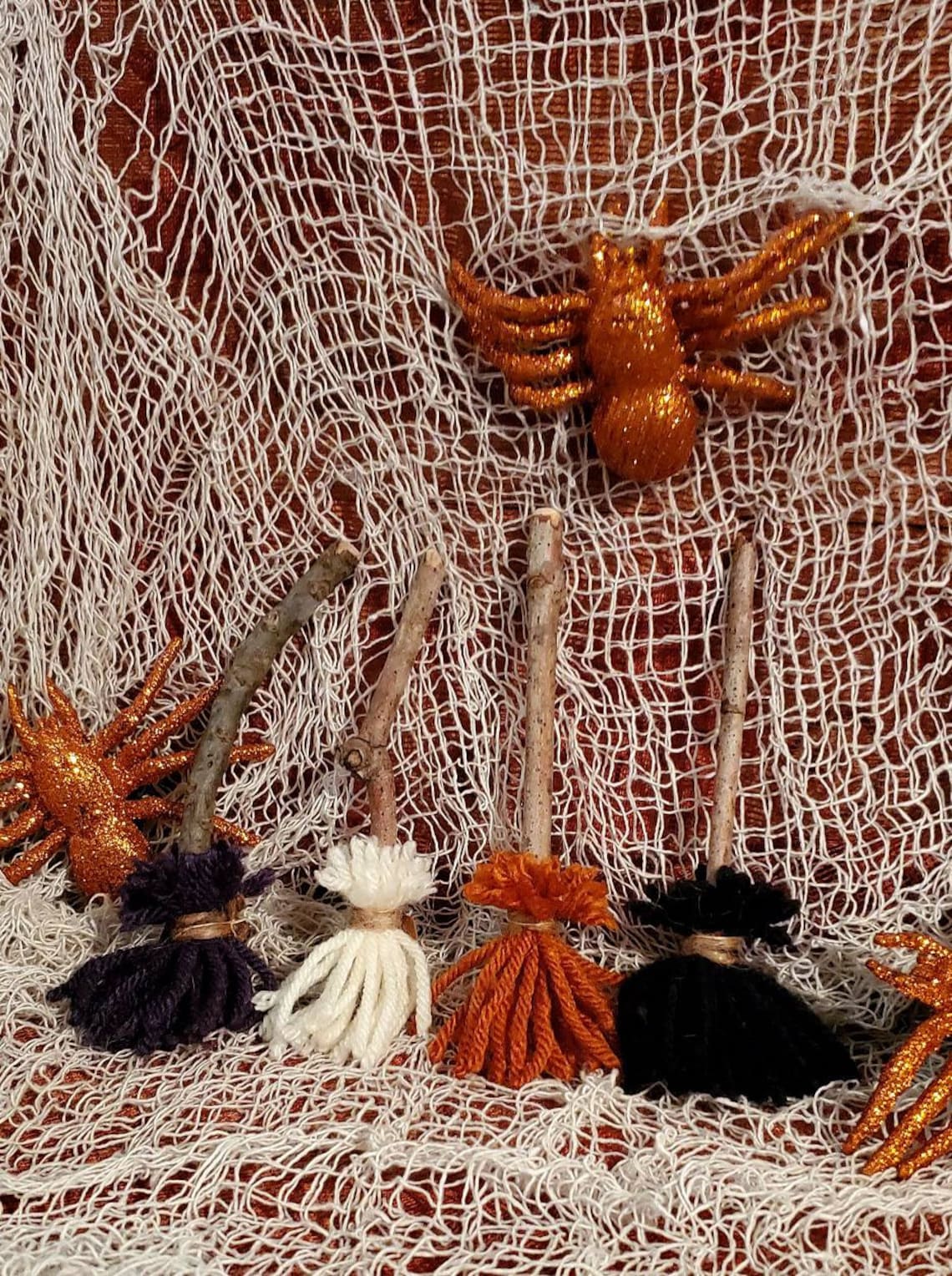 4 Mini Witch Brooms Witch Broom Set Witchy Halloween Decor - Etsy