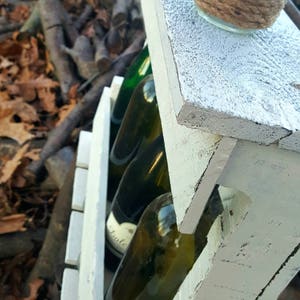 Wall Mounted Wine Rack, Farmhouse Wine Rack, Shabby Chic Wine Rack - Etsy