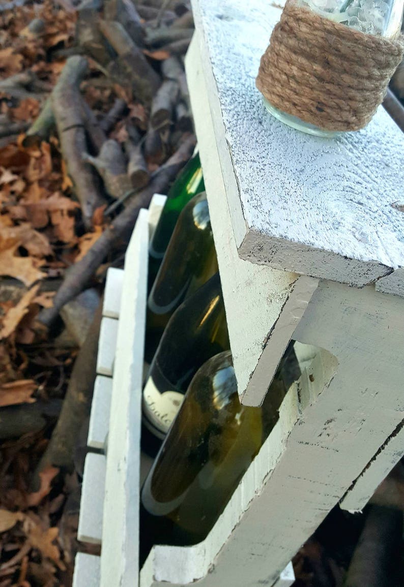 Wall Mounted Wine Rack Farmhouse Wine Rack Shabby Chic Wine - Etsy