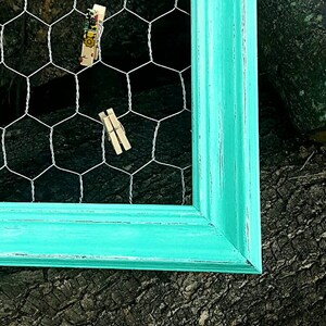 Distressed Chicken Wire Frame, Chicken Wire Picture Frame, Rustic ...