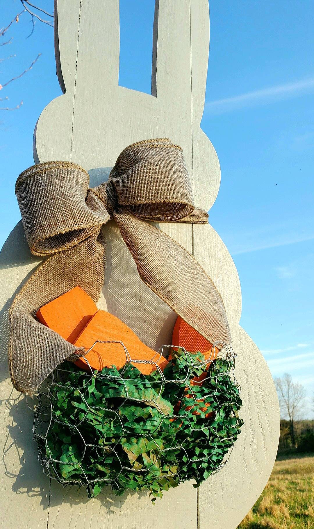 Easter Bunny Yard Art Outdoor Easter Bunny Decor | Etsy