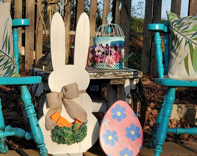 Easter Bunny Yard Art Outdoor Easter Bunny Decor - Etsy