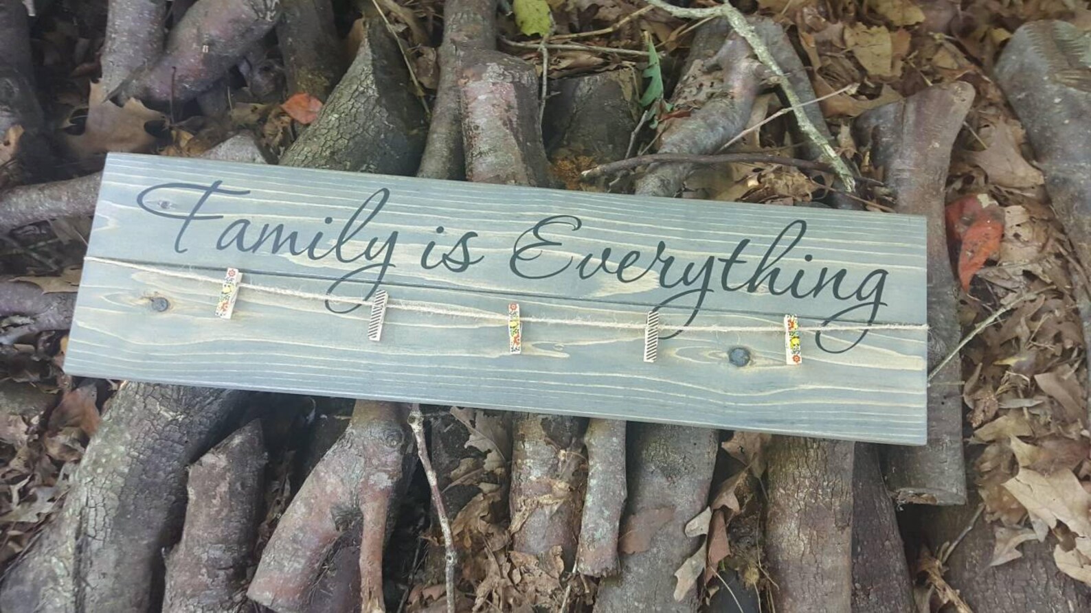 Photo Collage Clothes Pin Collage Family is Everything Photo - Etsy