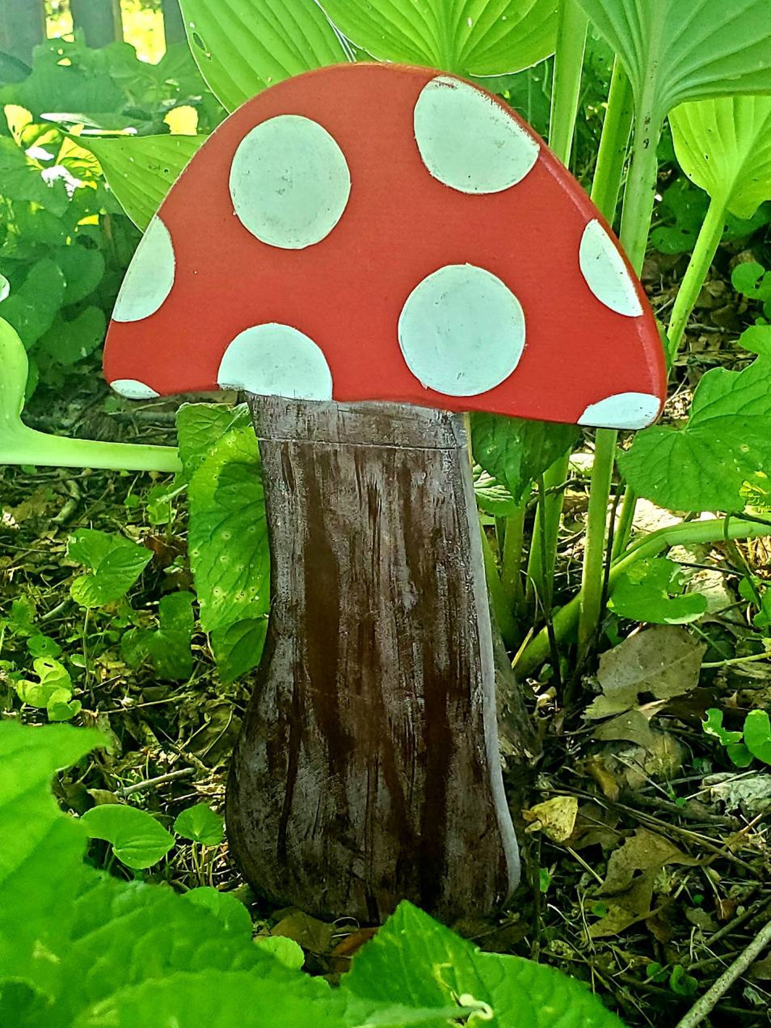 Quirky Mushroom Garden Decor Wooden Mushroom Yard Decor - Etsy
