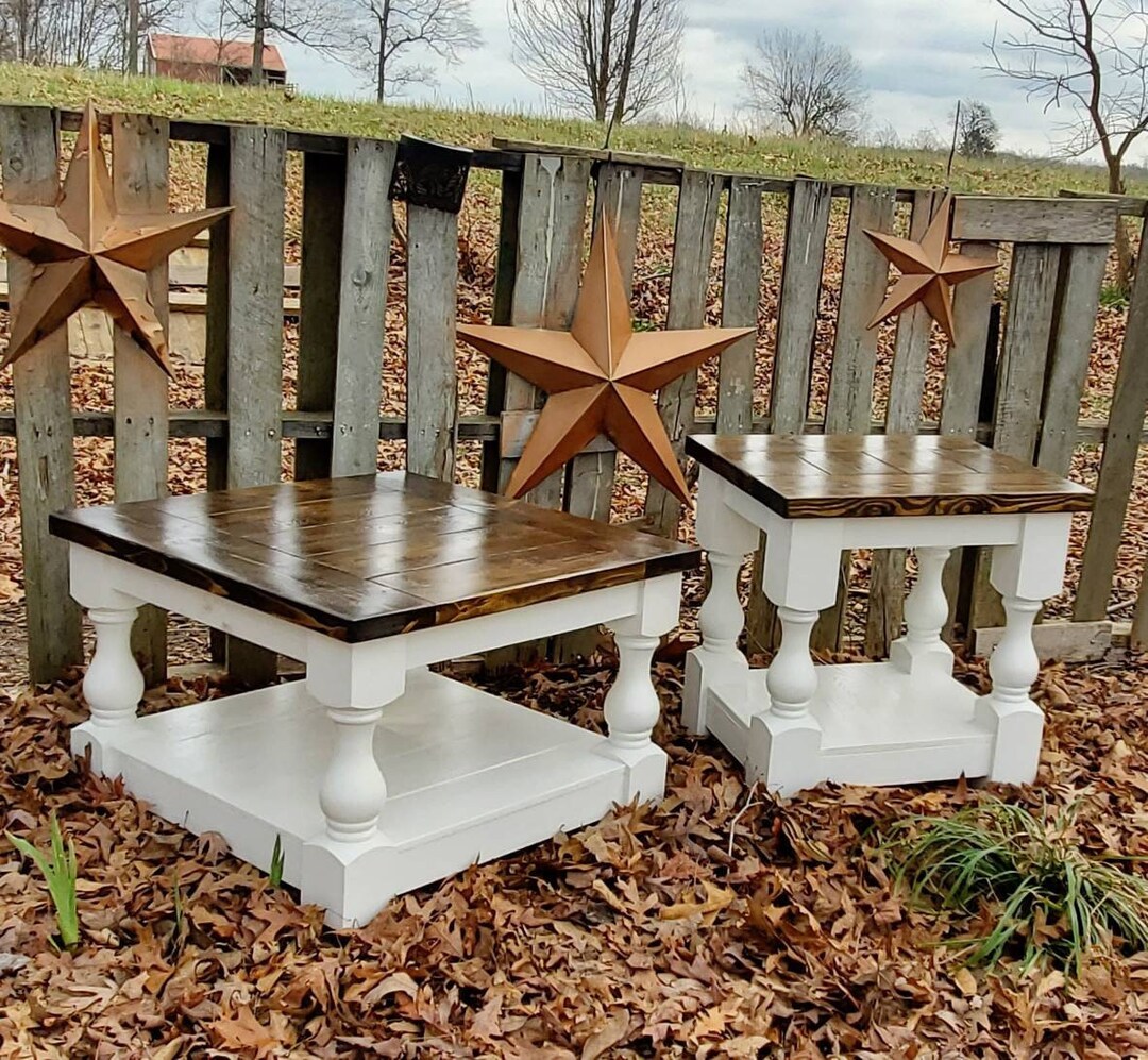 Beautiful Chunky Leg Farmhouse Coffee Table, Farmhouse Coffee Fable ...